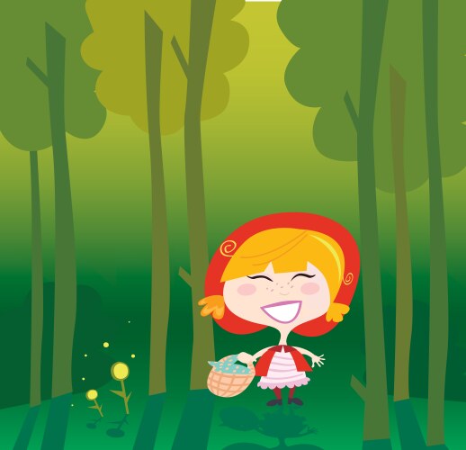 Little red riding hood Royalty Free Vector Image
