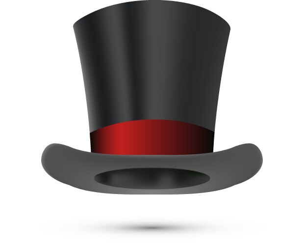 Top hat Royalty Free Vector Image - VectorStock