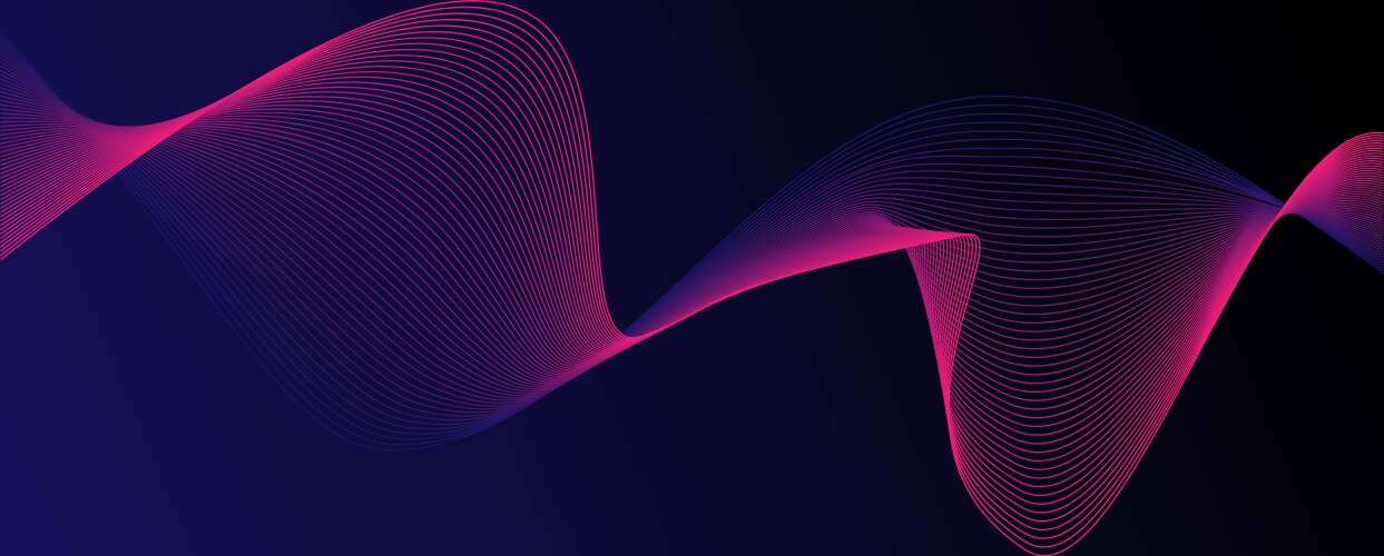Abstract dark blue line wavy background Royalty Free Vector