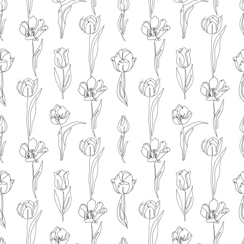 Single Tulip Vector Images (over 1,400)
