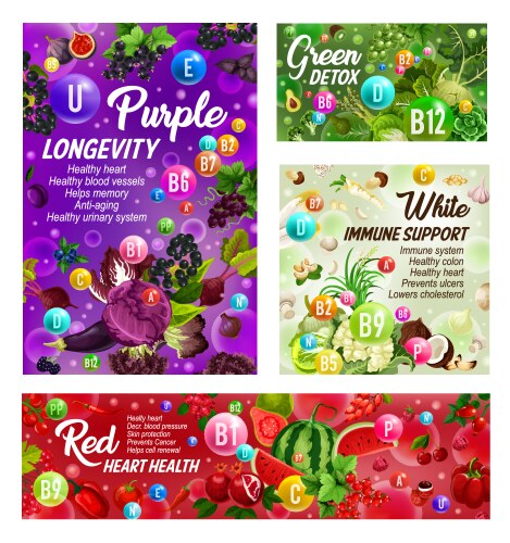 Eat a rainbow healthy eating infographics poster Vector Image