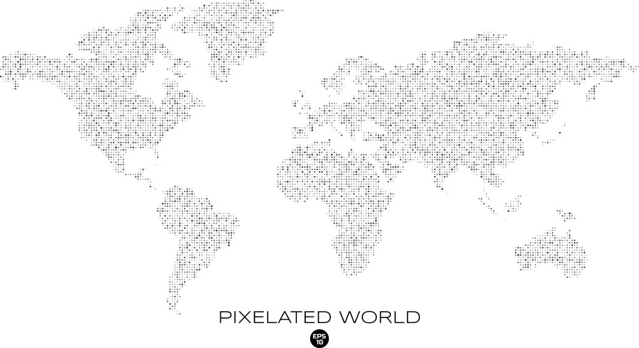 World map line art travel icons Royalty Free Vector Image