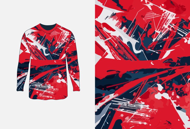 Long sleeve jersey grunge texture for extreme Vector Image