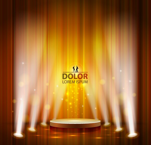 Concert stage realistic Royalty Free Vector Image