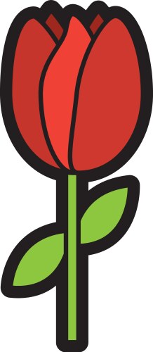 Single Tulip Vector Images (over 1,400)