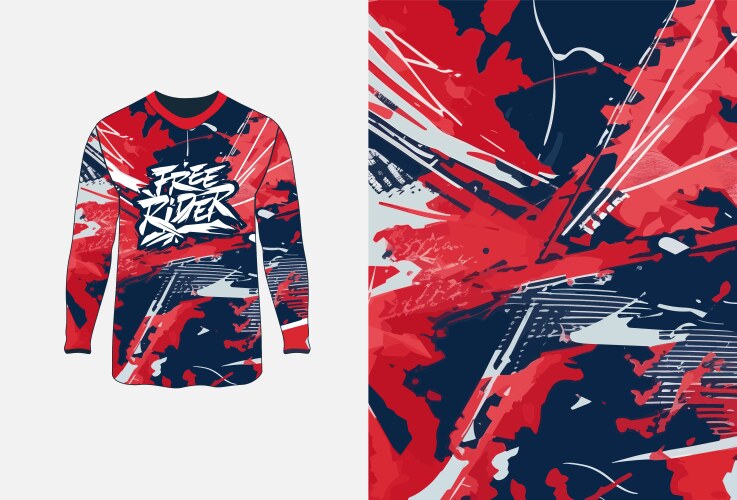 Long sleeve jersey grunge texture for extreme Vector Image