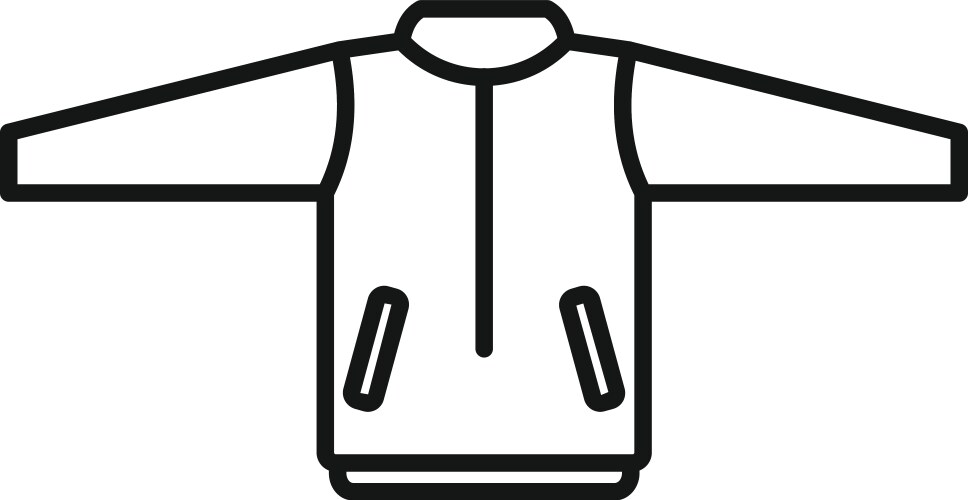 Jacket zipper icon simple style Royalty Free Vector Image