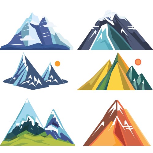 Mountain Stylized Vector Images (over 2,100)
