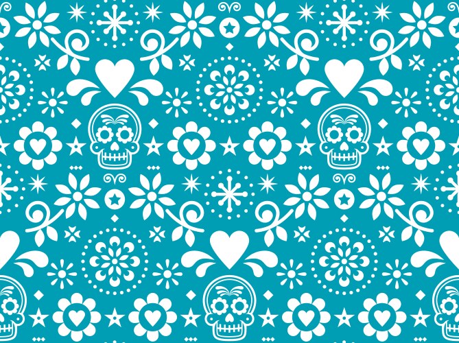 Sugar skull seamless pattern - mexican Royalty Free Vector Sugar skull seamless pattern - mexican Royalty Free Vector
