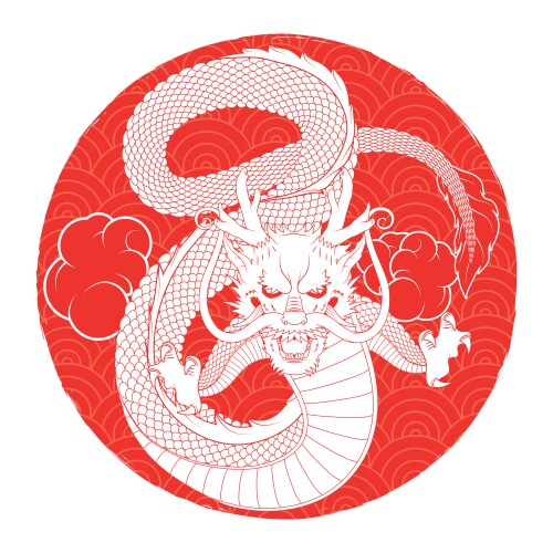 Chinese traditional dragon Royalty Free Vector Image