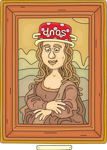 Mona Lisa Cartoon Vector Images (64)