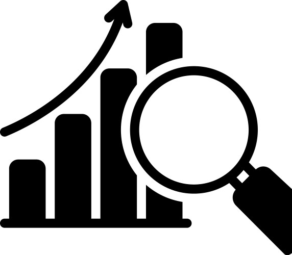 Data analysis symbol Royalty Free Vector Image