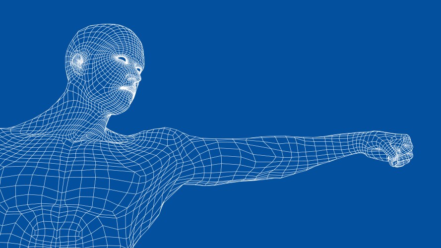 Fist a young fighter Royalty Free Vector Image