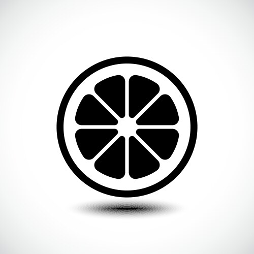 Continuous line orange citrus tropical fruit Vector Image