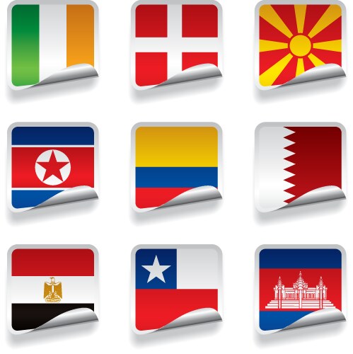 Country flags icons Royalty Free Vector Image - VectorStock