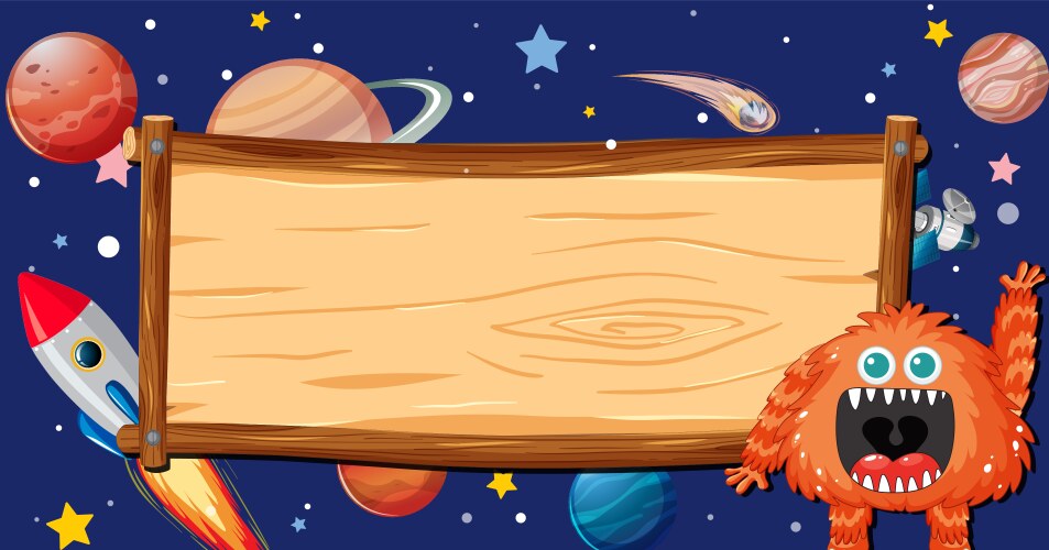 Alien monster flying in a spaceship Royalty Free Vector