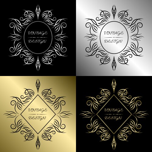 Vintage items - label art nouveau Royalty Free Vector Image