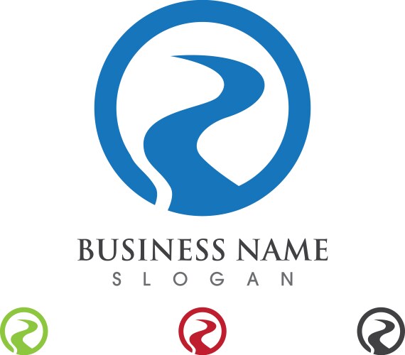 River logo template Royalty Free Vector Image - VectorStock