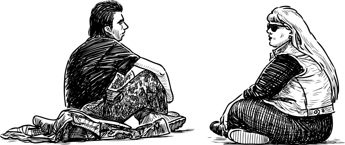 Two People Talking Drawing Vector Images (over 550)