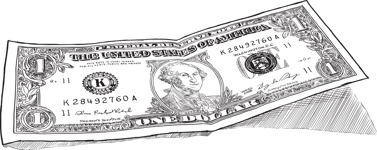 1 Dollar Bill Vector Images (over 2,100)
