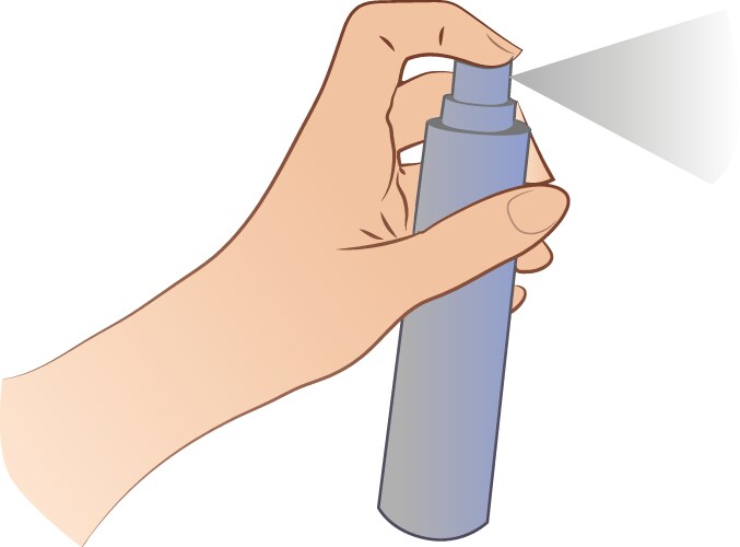 Hand with needle and thread Royalty Free Vector Image