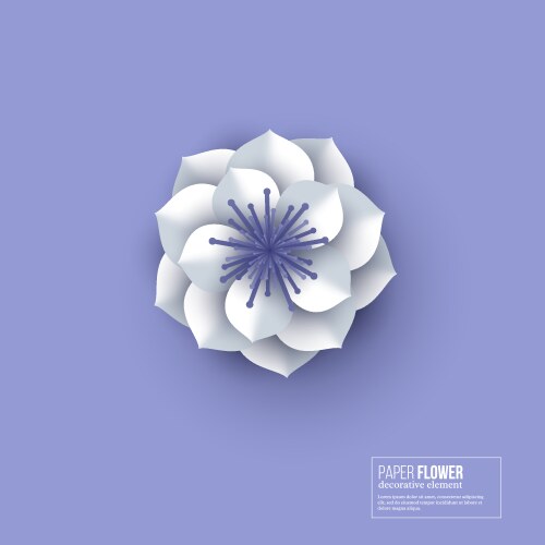 3d white realistic layeredcreative paper cut Vector Image