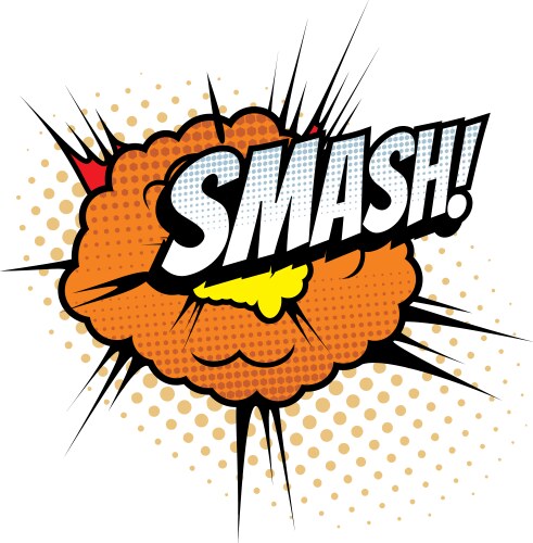 Bang sound blast explosion cartoon comic book Vector Image