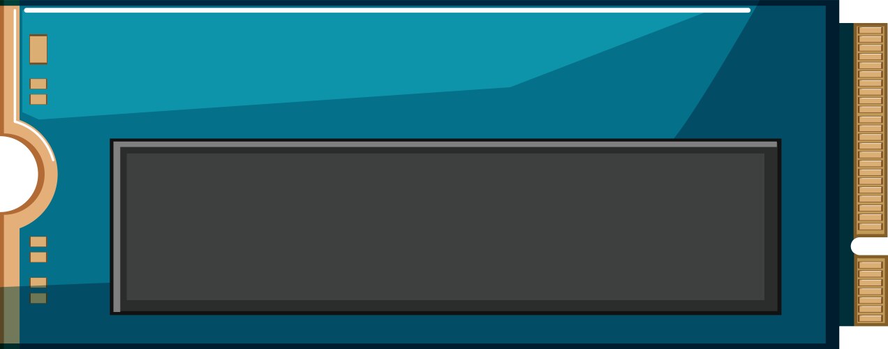 Equipment ssd storage cartoon Royalty Free Vector Image