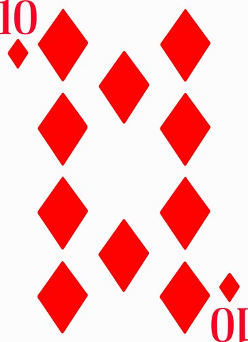 10 of Diamonds Card Vector Images (over 280)