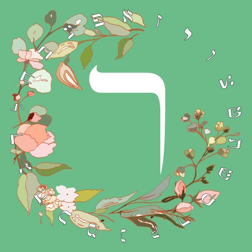 Hebrew alphabet Royalty Free Vector Image - VectorStock