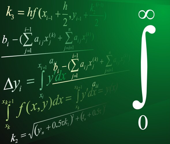 Maths doodle hand drawn mathematics formulas Vector Image