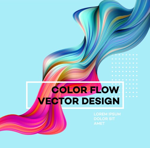 Abstract colorful background color flow Royalty Free Vector