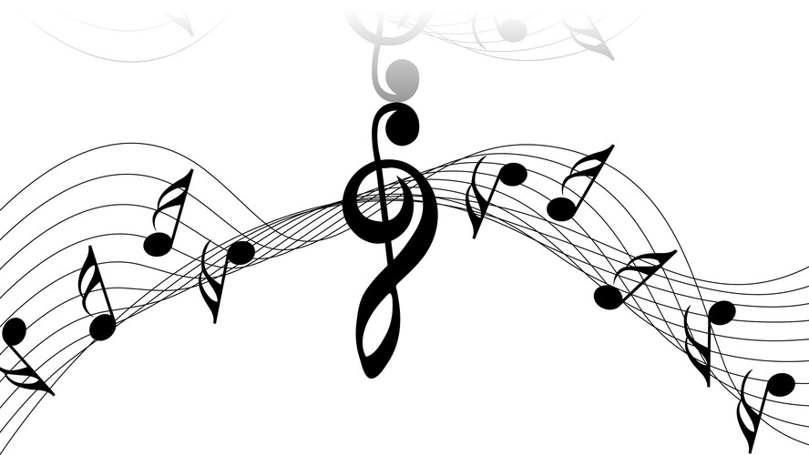 Music notes graphic design template Royalty Free Vector