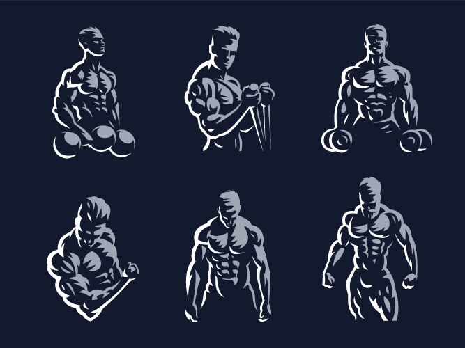 Sport sporty and athletic man Royalty Free Vector Image