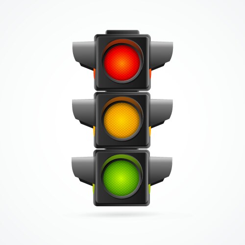 Realistic traffic elements template Royalty Free Vector