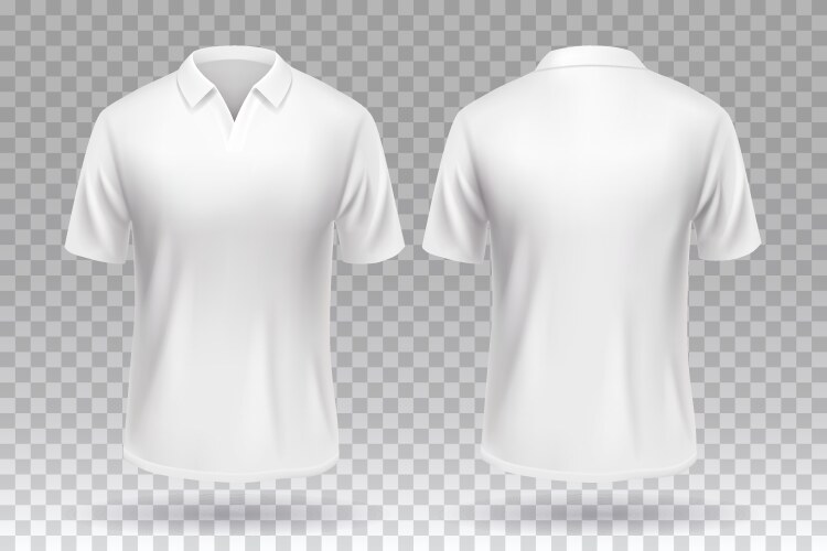 T-Shirt Front & Back Mockup Royalty Free Vector Image