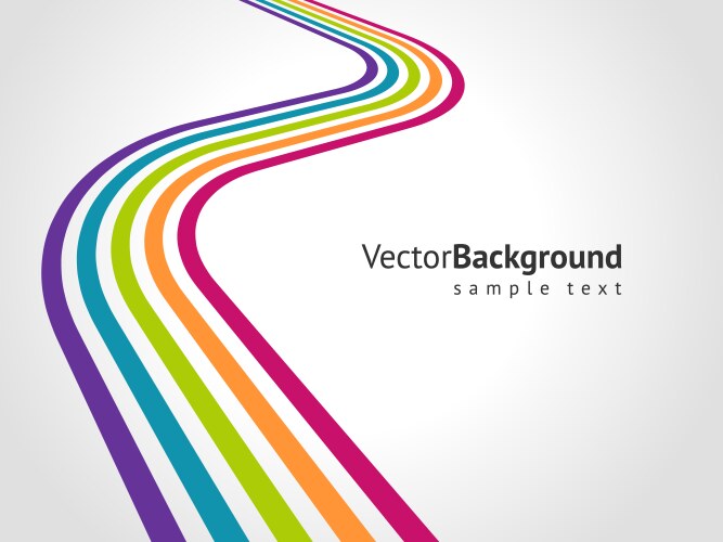 Abstract rainbow lines background Royalty Free Vector Image