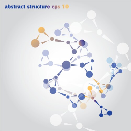 Abstract molecular structure template Royalty Free Vector