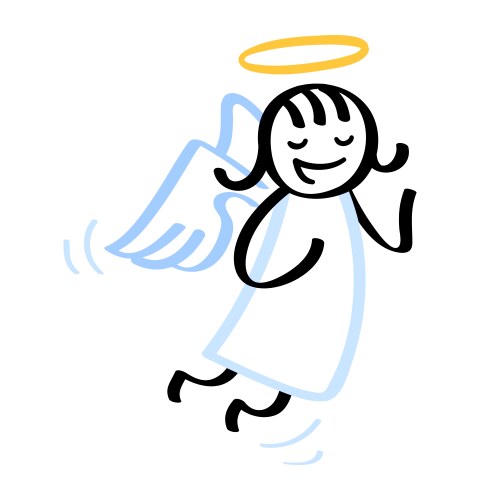 Doodle Angel Vector Images (over 7,800)