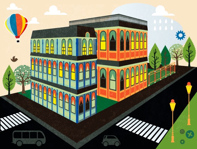 Cartoon Town Vector Images (over 60,000)