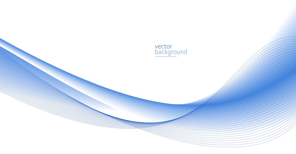 Flowing blue curve shape with soft gradient Vector Image