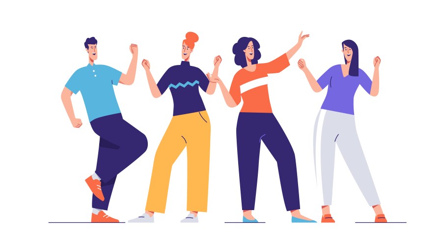 Cartoon laughing people Royalty Free Vector Image