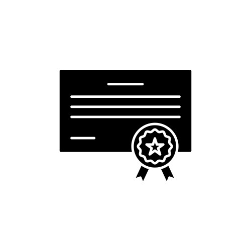 Diploma icon set academic qualification Royalty Free Vector