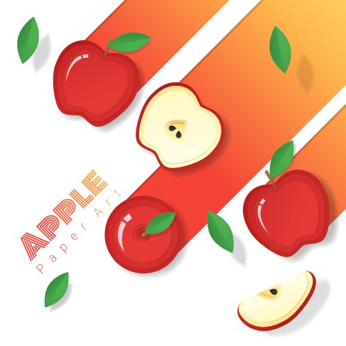 Realistic cut fruits isolated on white background Vector Image