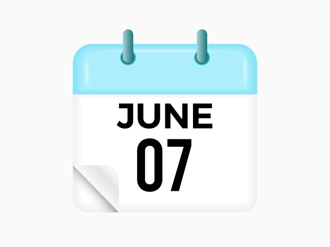 June 24 - calendar and time planner daily Vector Image