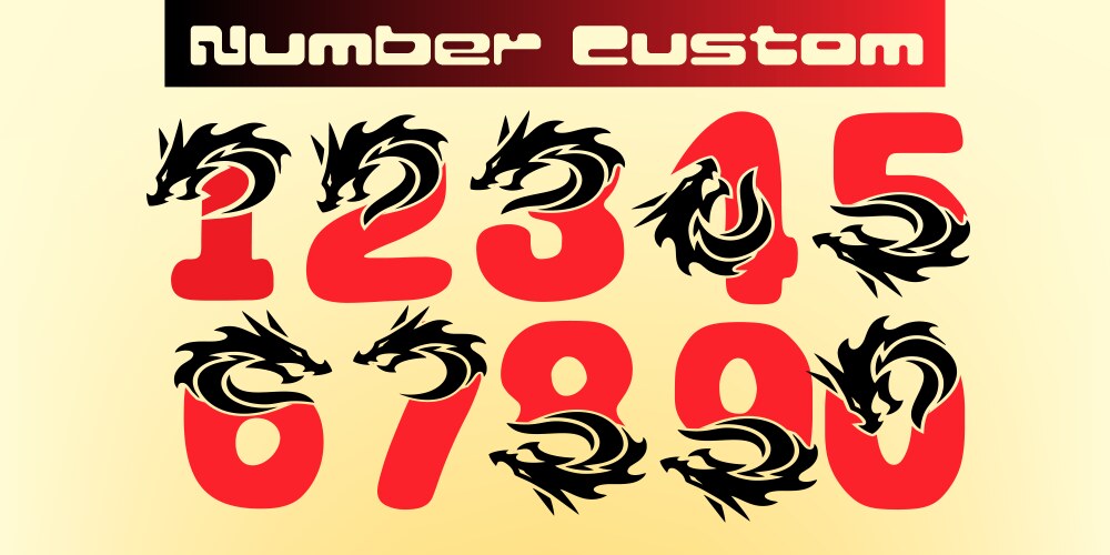 Set numbers Royalty Free Vector Image - VectorStock