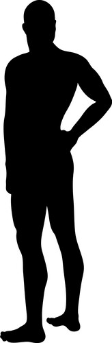 Standing photographer silhouette Royalty Free Vector Image