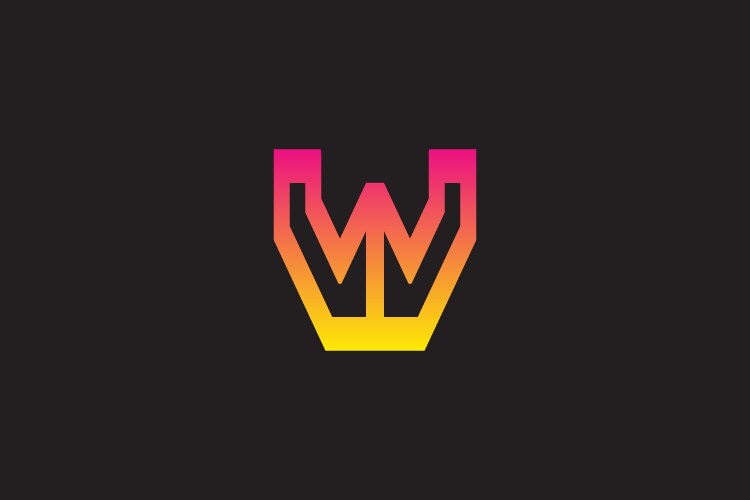 W modern logo Royalty Free Vector Image - VectorStock