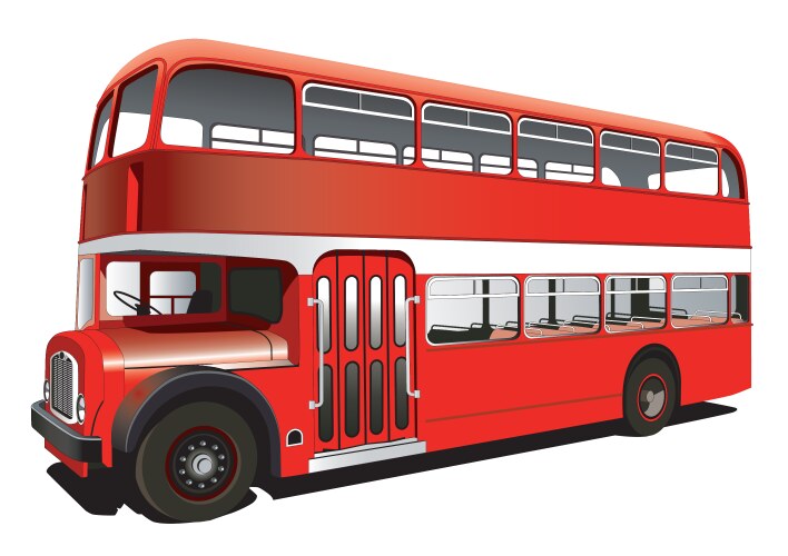 Red double deck bus Royalty Free Vector Image - VectorStock