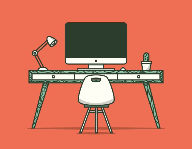 Workspace Royalty Free Vector Image - VectorStock